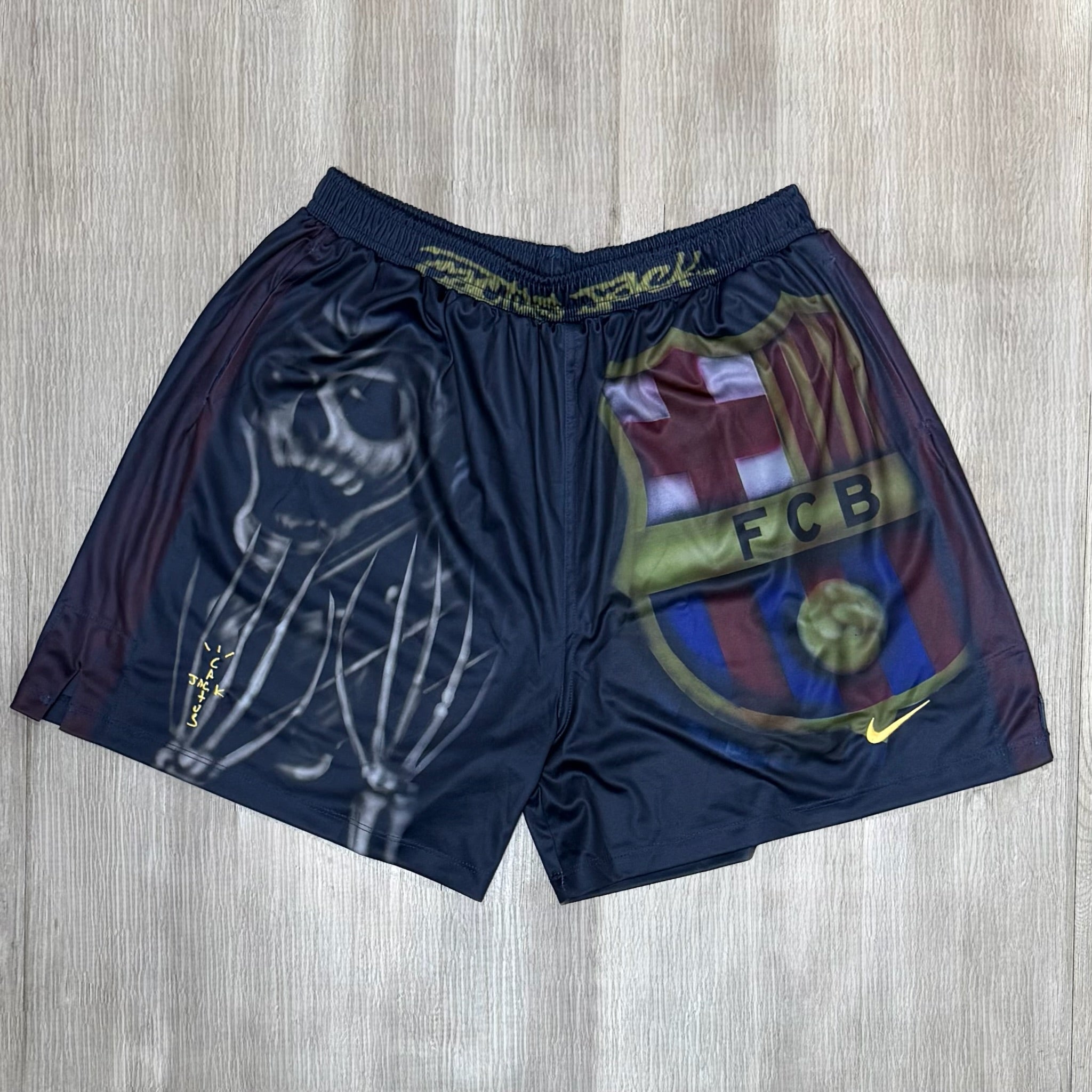 Nike x Travis Scott Cactus Jack x Fcb Barcelona Skeleton Home Shorts ...